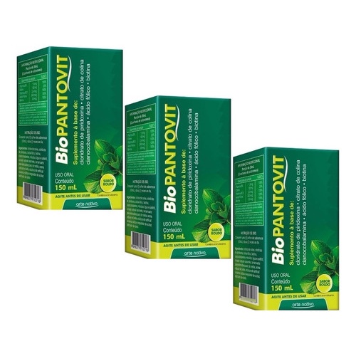 Kit 3 Suplemento Bio Pantovit Sabores 150ml Arte Nativa | Shopee Brasil