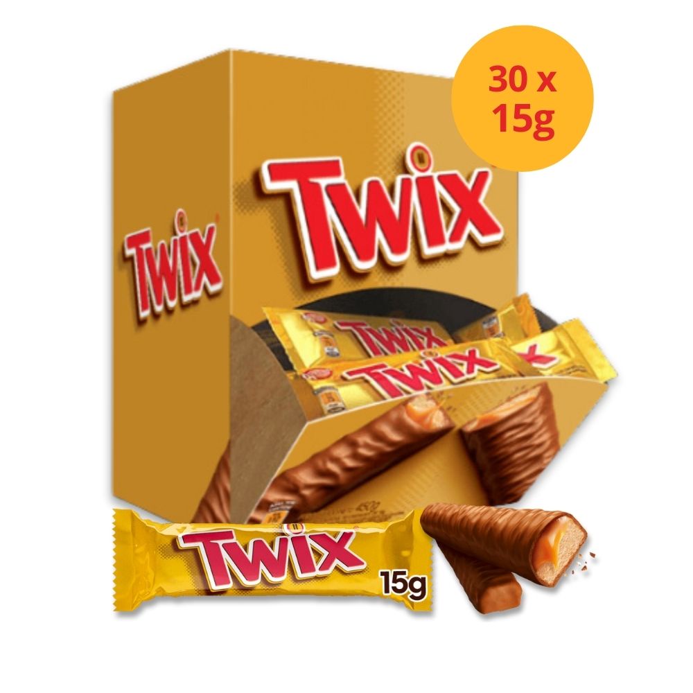 Chocolate Twix Tradicional Kit Display 30 unidades de 15g | Shopee Brasil
