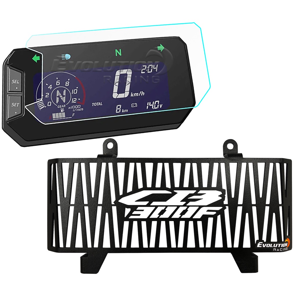 Kit Protetor Radiador e Pelicula Cb300f Cb 300f 2023+ Evolution Racing ...