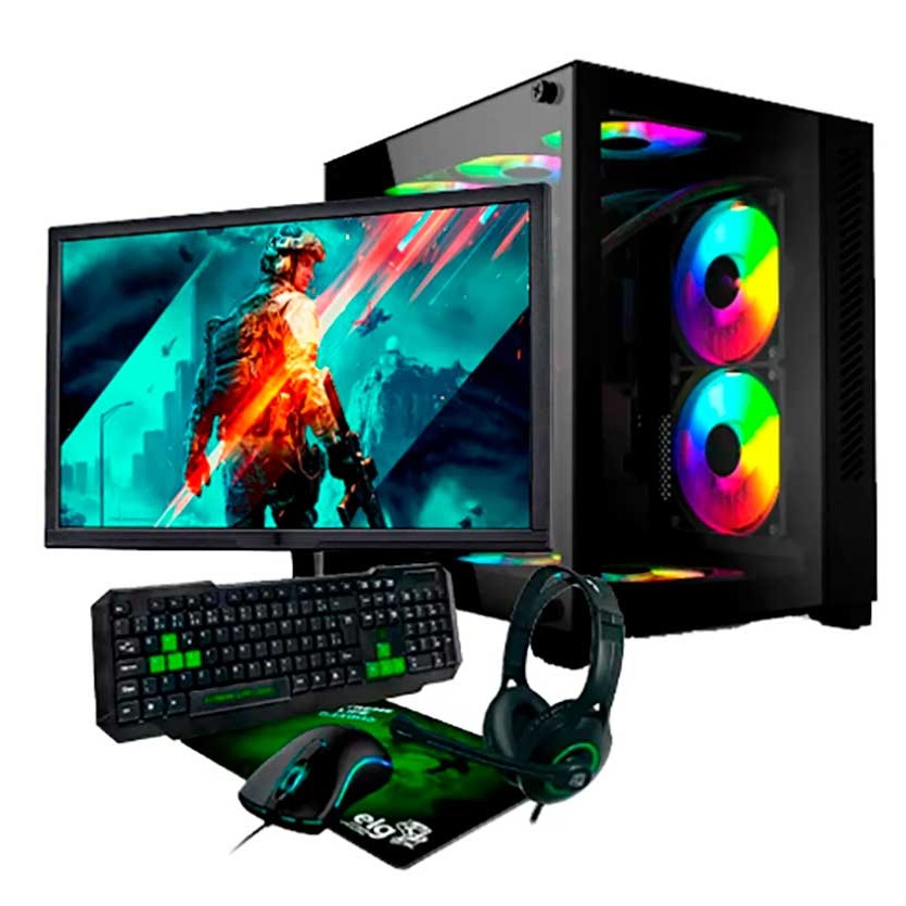 PC Gamer Core i5 10ª Gen RX 580 512GB SSD 16GB RAM 600W Black Box ...