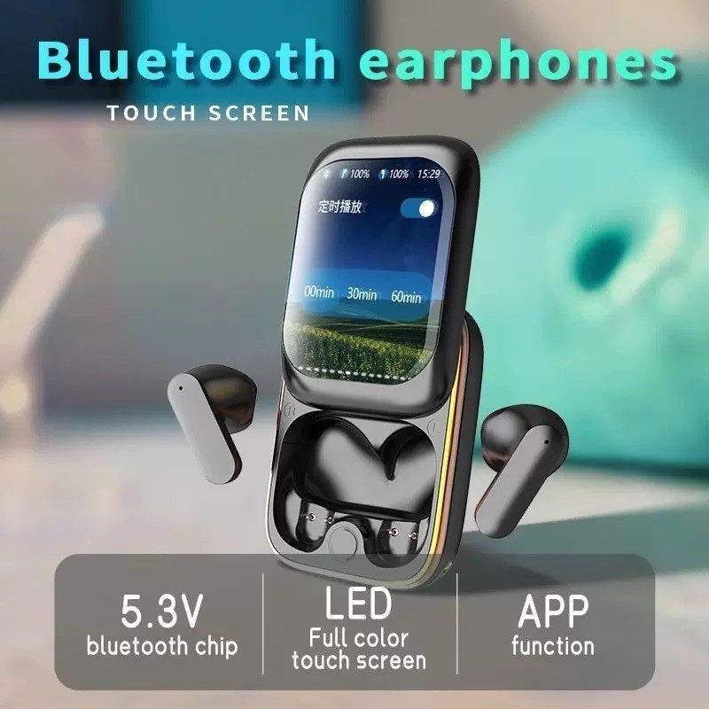 Fone De Ouvido Bluetooth Sem Fio Com Tela Deslizante | Shopee Brasil