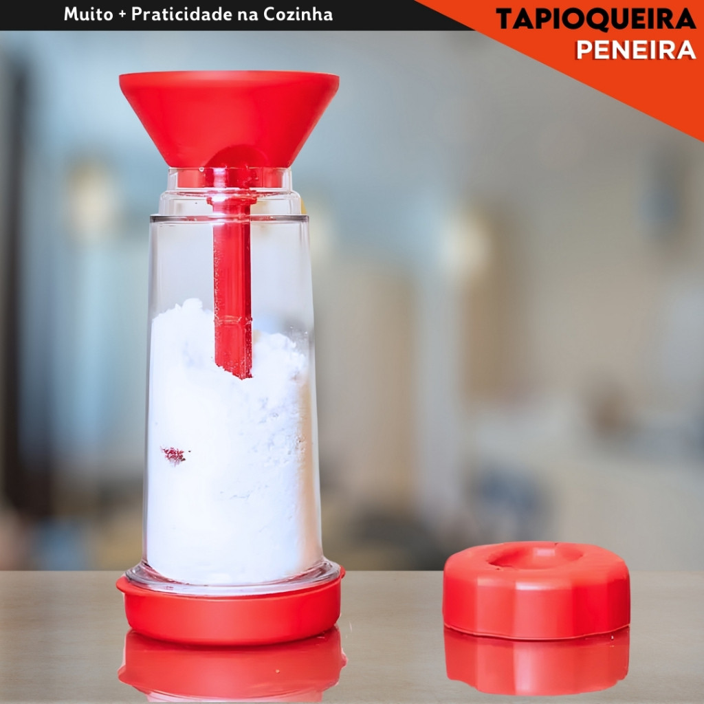 Tapioqueira Peneira e Armazena Polvilhador De Tapioca Armazena Beiju ...