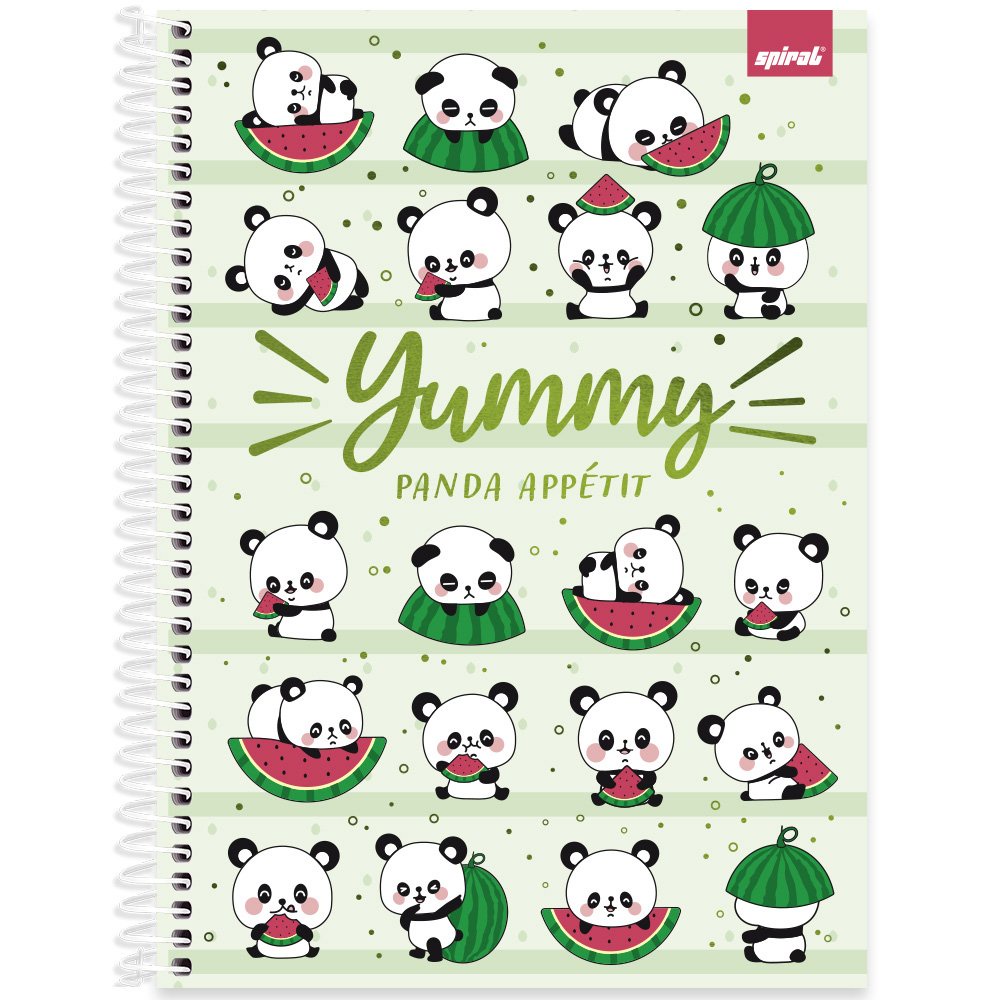 Caderno Universitário Capa Dura 1x1 80 Folhas Panda | Shopee Brasil