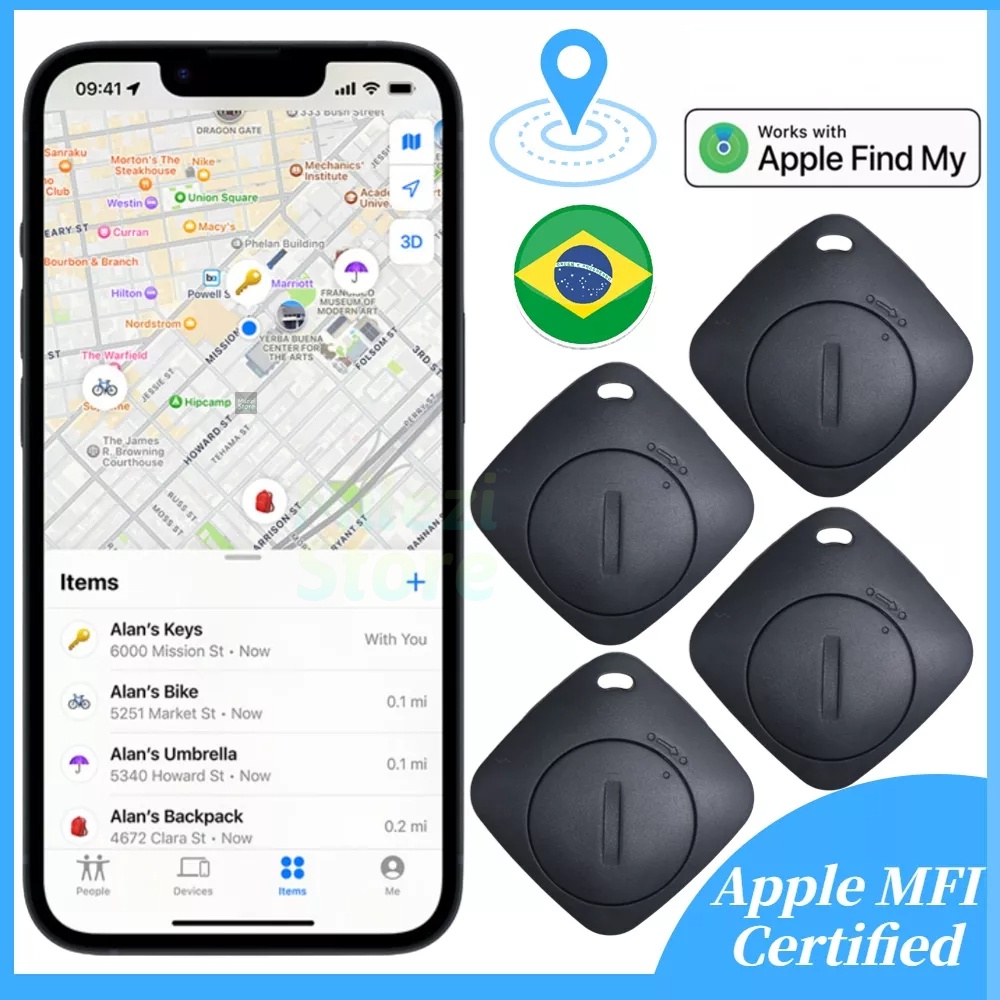 Rastreador Smart Tag Android ou iPhone Certificado Find My Distância ...