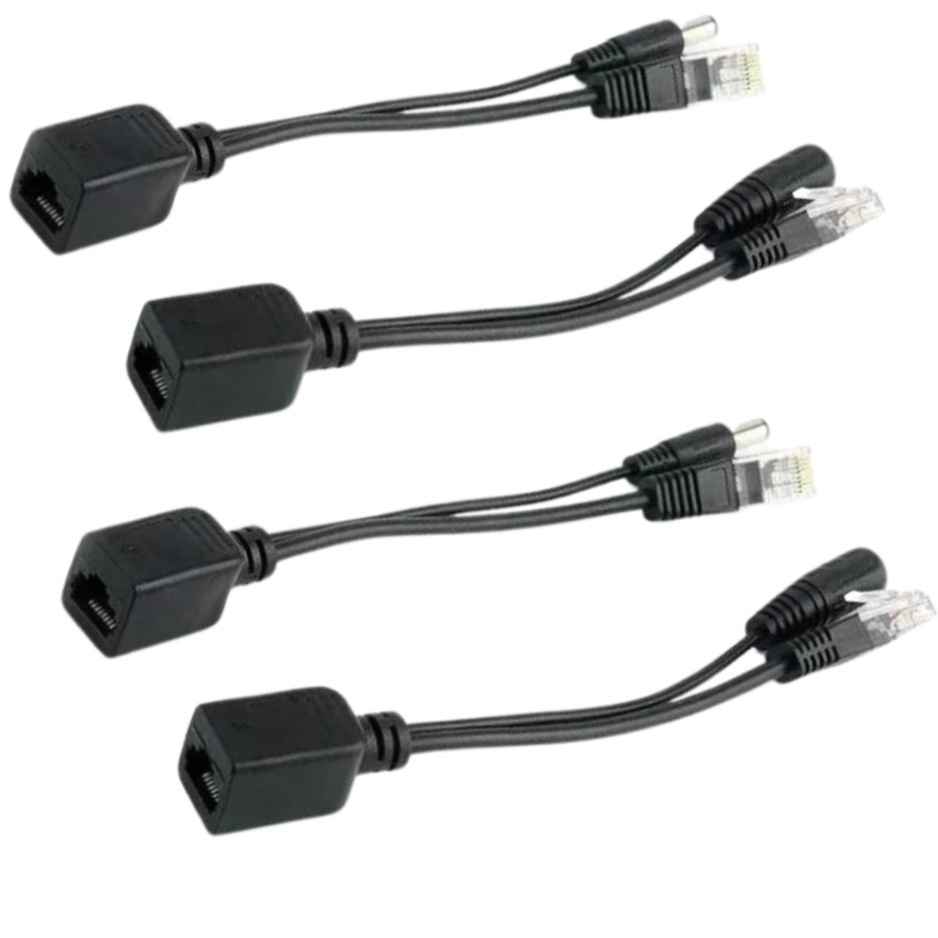 2 Par Adaptador Cabo Poe Injetor E Separador Rj45 Ethernet | Shopee Brasil