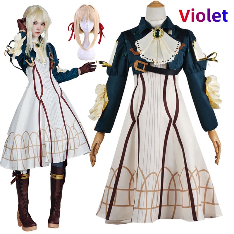 Violeta Evergarden Cosplay Traje Anime Peruca Princesa Vestidos De ...