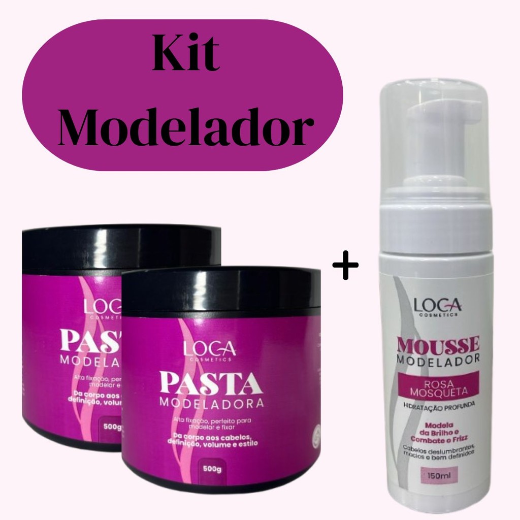 Kit 2 Pasta Modeladora 500g + 1 Mousse Modelador 150ml | Shopee Brasil