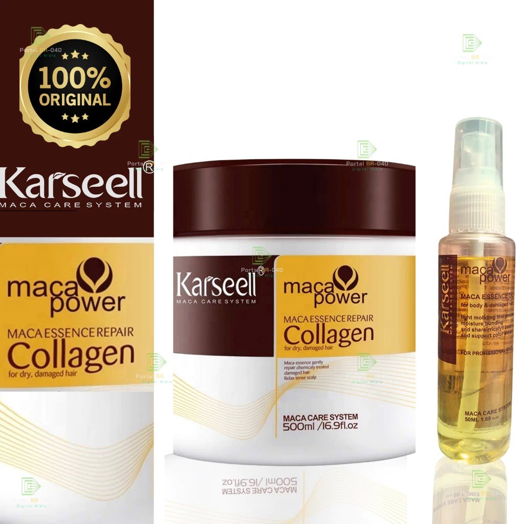 Kit 1 Mascara 500gr + 1 Óleo 50ml Karseell | Shopee Brasil