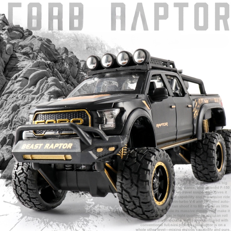 Carro De Liga Modificado Ford Raptor F150 Diecast Modelo E Veículos De ...