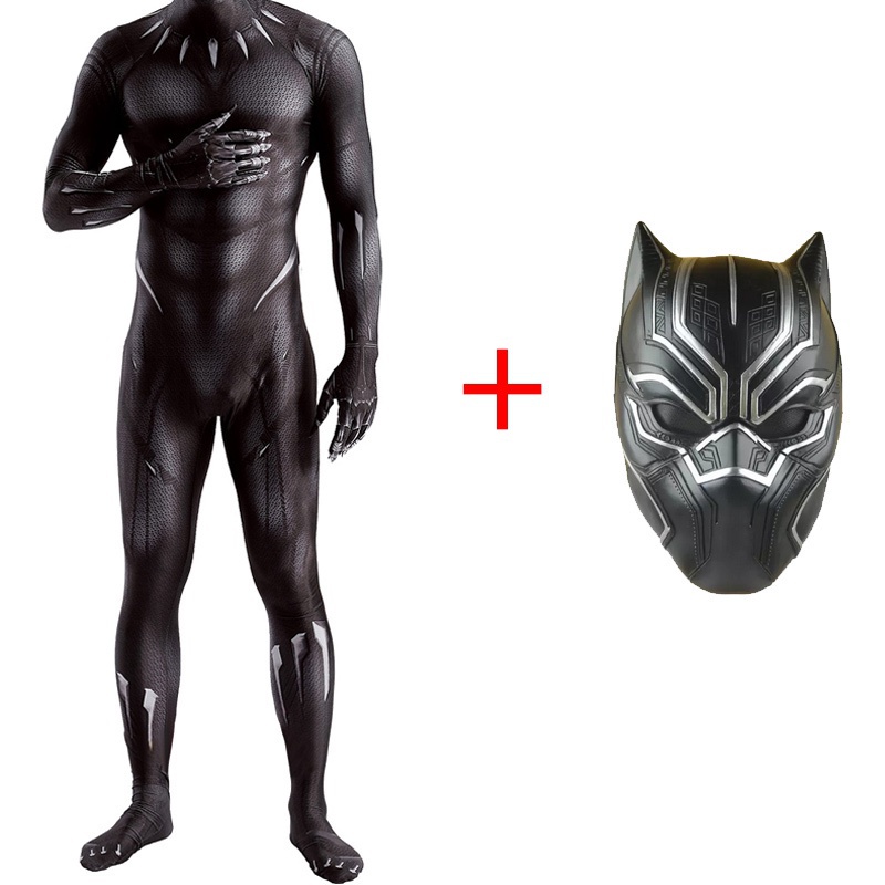 Super-herói Pantera Negra Cosplay Fantasia Spandex Licra Disfrages Para ...