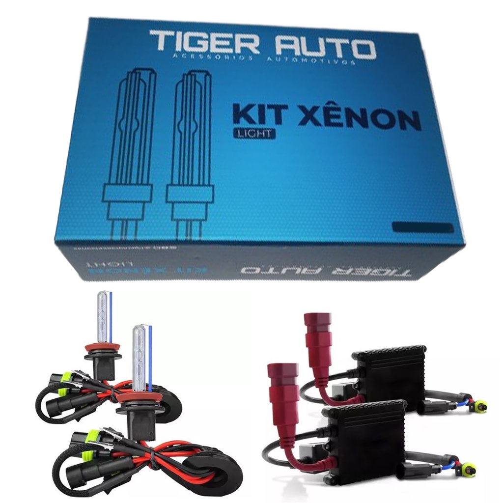 Kit XENON 8000K 6000K H1 H3 H4 HB3 HB4 H7 H11 H27 12V Reator Slim ...