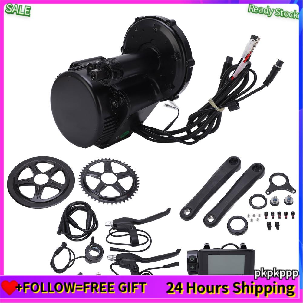 Pkpkppp 36V 500W Electric Bike Mid Mount Motor Conversion Kit with C961 ...