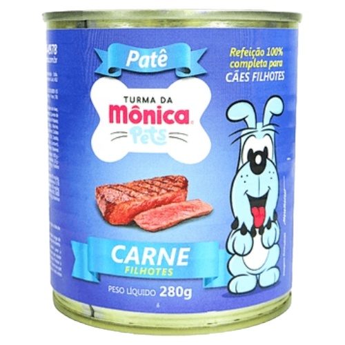 RAÇÃO ÚMIDA TURMA DA MONICA PATE LATA CAO CARN FILHOTE 280GR | Shopee ...