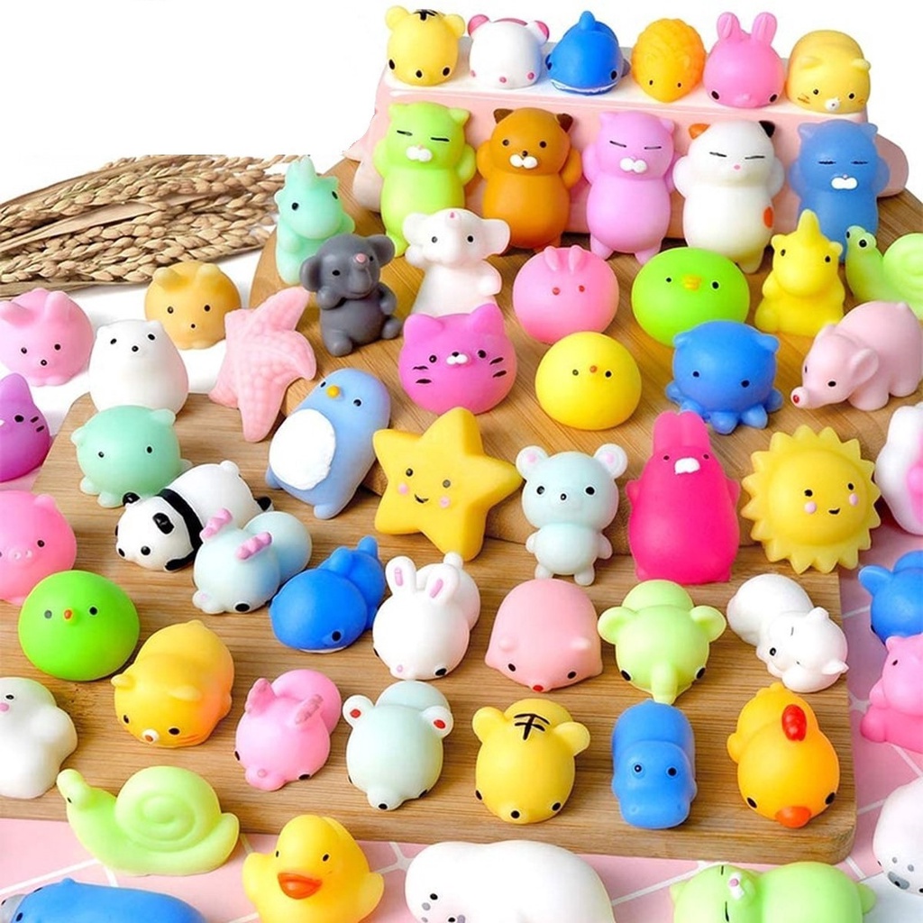 Kit 51020 Squishy Mochi Bichinho Macio De Apertar Squishies Tiktok Shopee Brasil