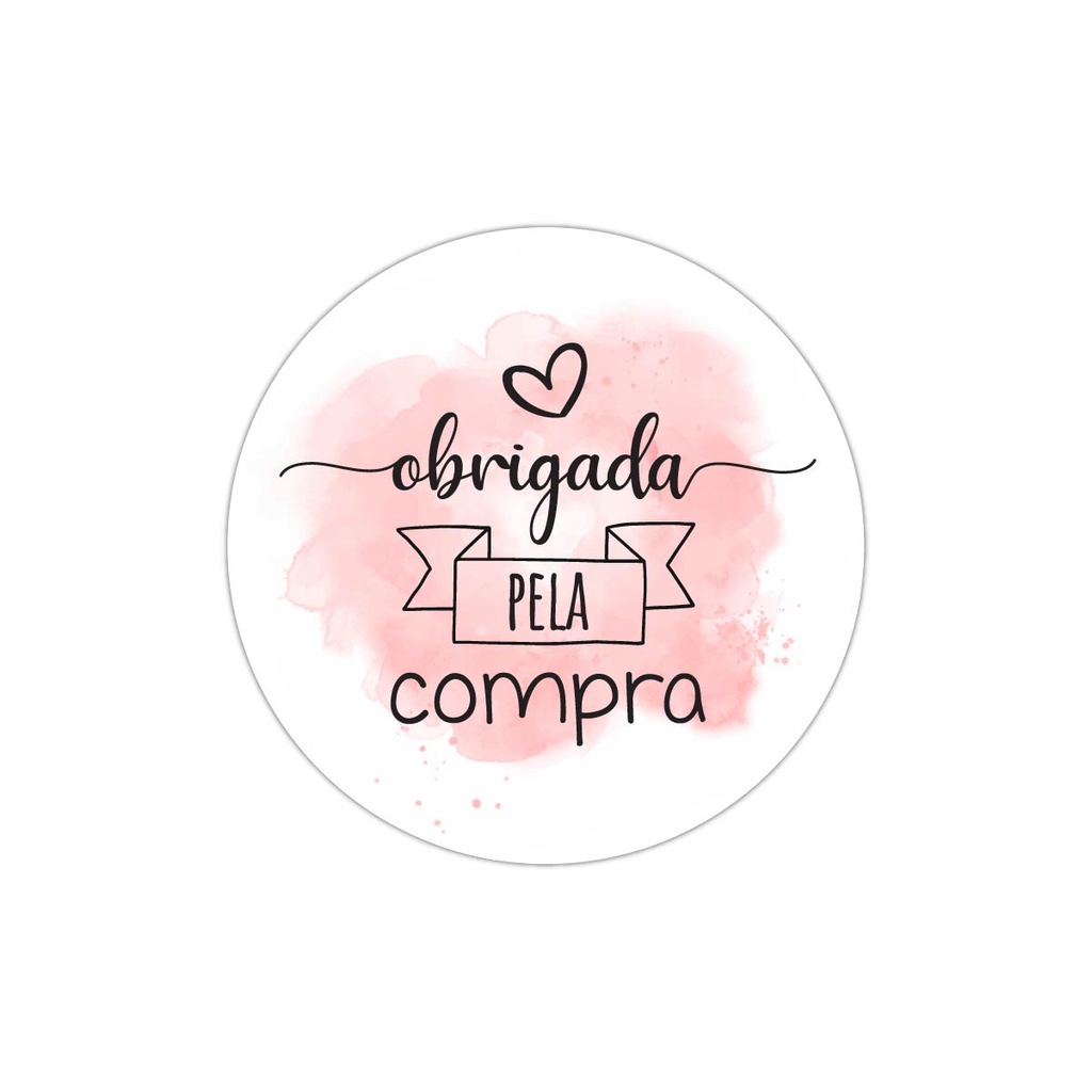 100 Adesivos de Agradecimento ao Cliente Obrigada pela Compra Etiquetas Adesivas Tag ...