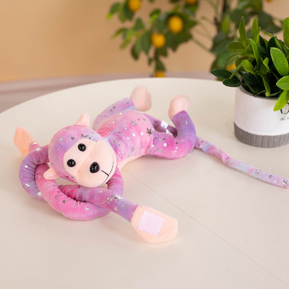 Lovely Colorful Long Arm Monkey Plush Toy Super Soft PP Cotton Hugging ...