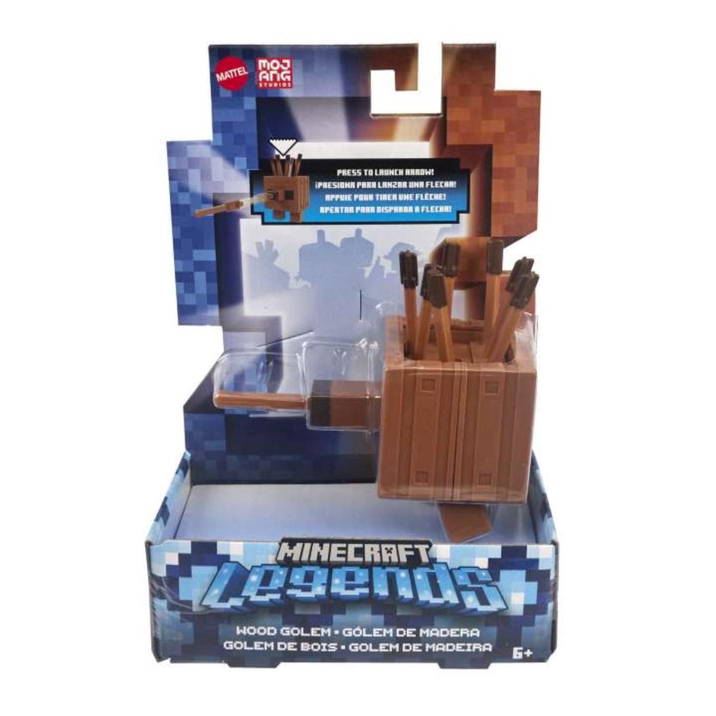 Figura Golen de Madeira Minecraft Legends Mattel | Shopee Brasil