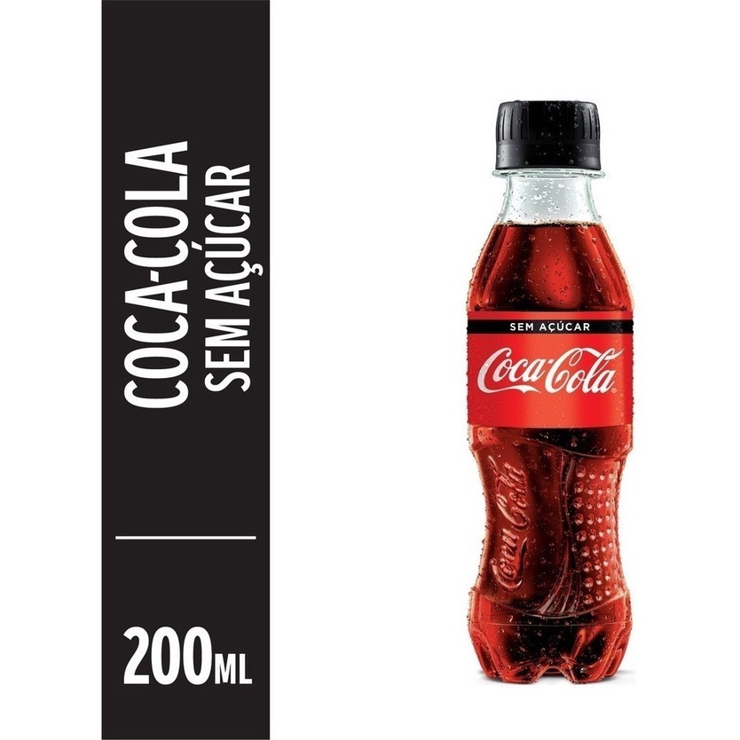 Refrigerante Coca Cola Zero Açucar - 12 Unidades Mini Pet 200ml ...