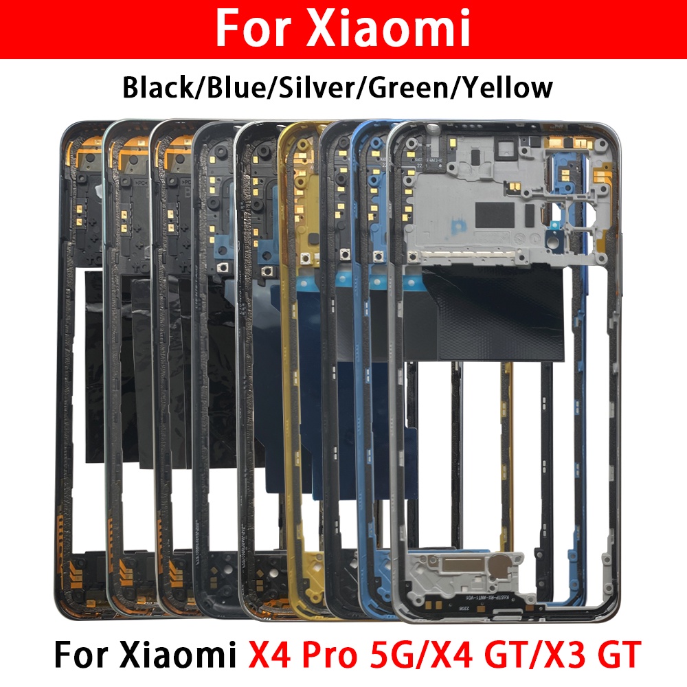 For Xiaomi Poco X3 X4 GT X5 Pro 5G Middle Frame Rear Bezel Plate ...