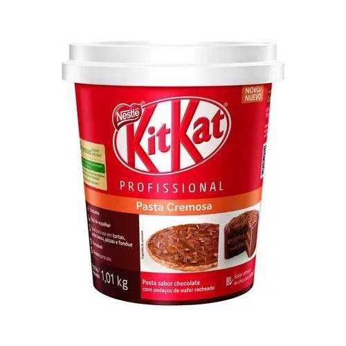 Kit Kat Pote Grande -1kg Pasta Cremosa Profissional Bolos E Doces ...