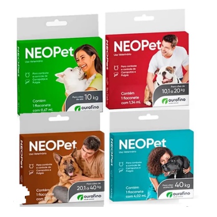 Antipulgas e Carrapatos Ourofino Neopet Cães Peso ate 10kg | Shopee Brasil