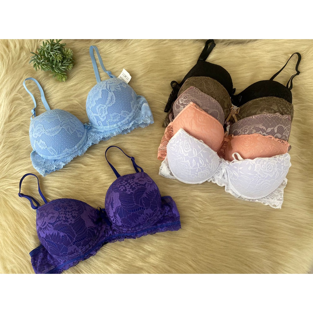 kit 3 Sutiãs de bojo sutien rendado st019 | Shopee Brasil