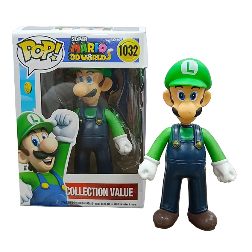 FUNKO POP ANIMATION GAMES BONECO LUIGI SUPER MARIO 1032 | Shopee Brasil
