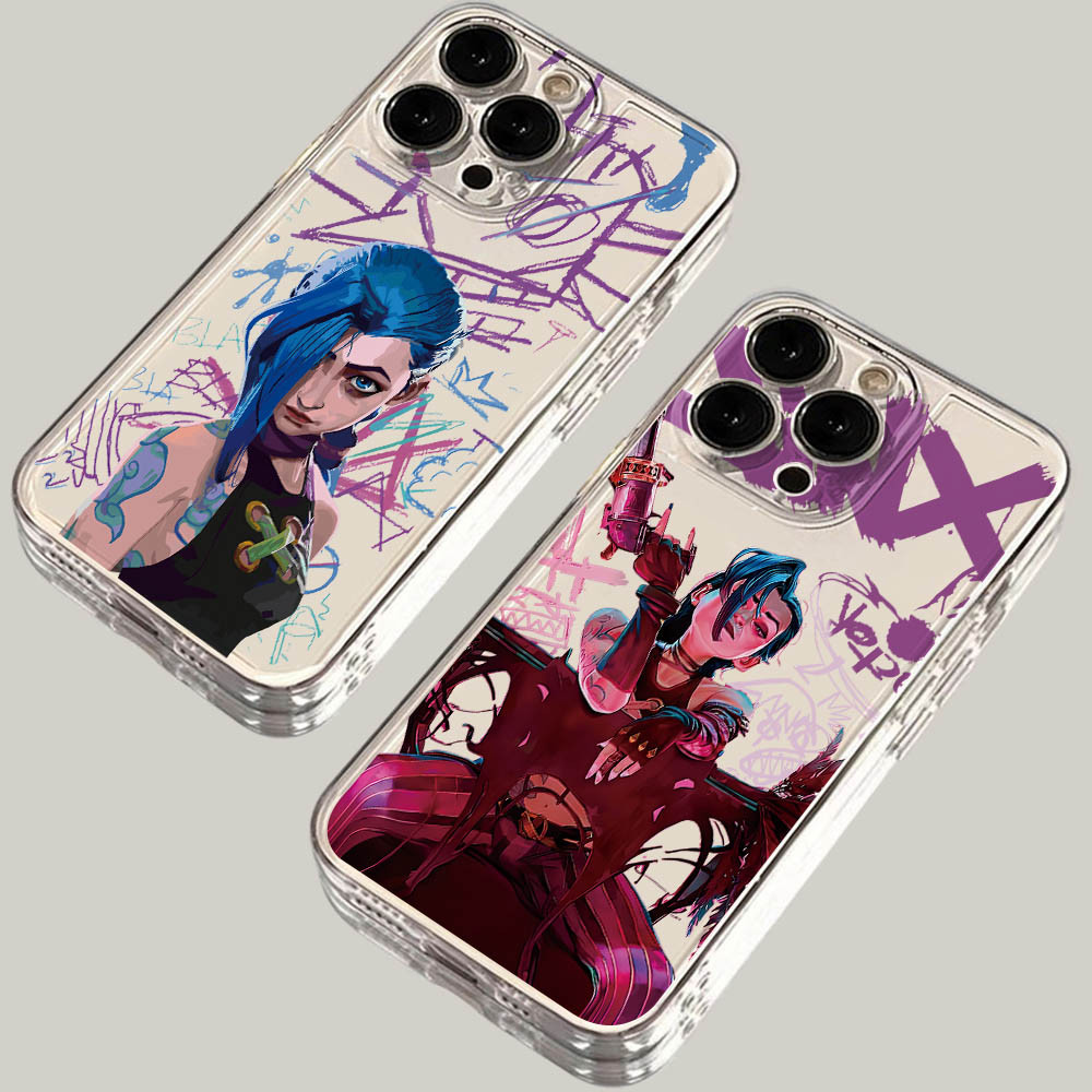 Jogo LoL Graffiti Jinx Embalagem Para Samsung Galaxy S25 S24 S23 S22 ...