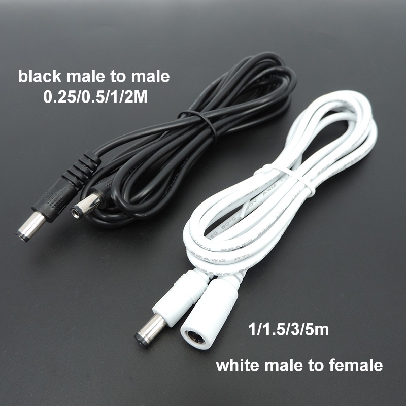 10x22awg 3A DC Macho Para Fêmea Adaptador De Fonte De Alimentação ...