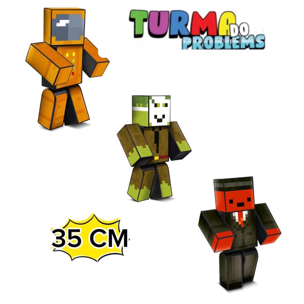 Boneco Zoom Stick E Kadu 35cm Minecraft Gamers Original | Shopee Brasil