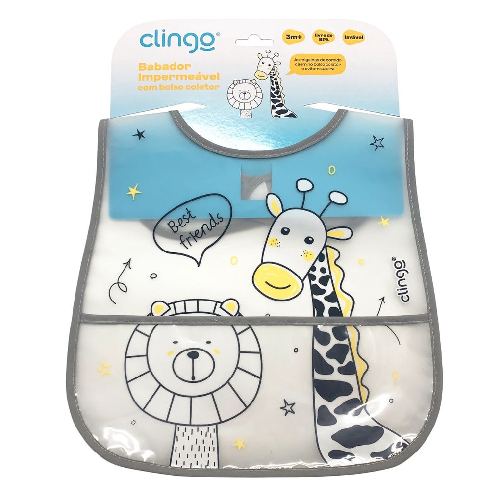 Babador Clingo Com bolso Coletor Girafa | Shopee Brasil