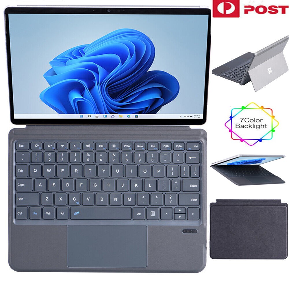 Teclado Para Microsoft Surface Go Go2 Go3 Go4 Com Touchpad Bluetooth Sem Fio Luz De Fundo ...
