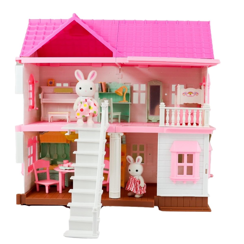 BRINQUEDO CASA COELHINHO LUXURY VILA LED E BONEQUINHAS ORIGINAL ...