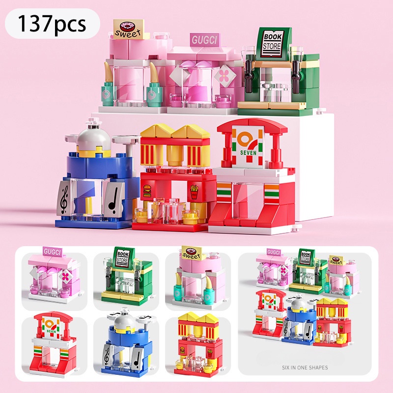 Compatível Com Lego Street food Series McDonald's Coke ice cream ...