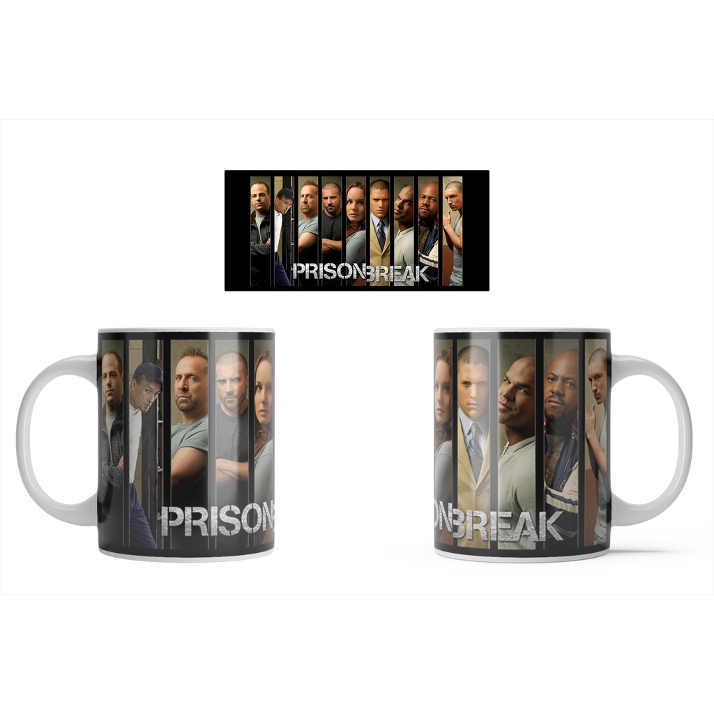 Caneca Branca Porcelana Serie Prison Break | Shopee Brasil