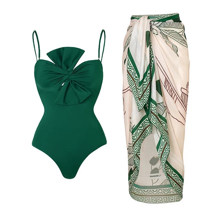 Maiô com saia com bojo moda feminino festa roupa saida de praia (verde ...
