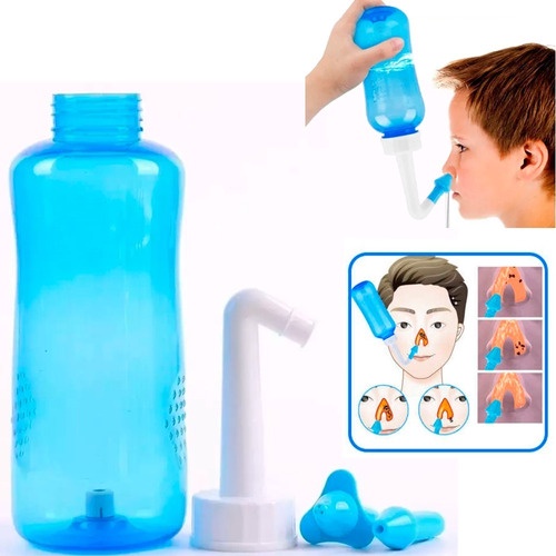Ducha Nasal Limpador De Nariz Limpeza Nasal 300ml 2 Bicos | Shopee Brasil