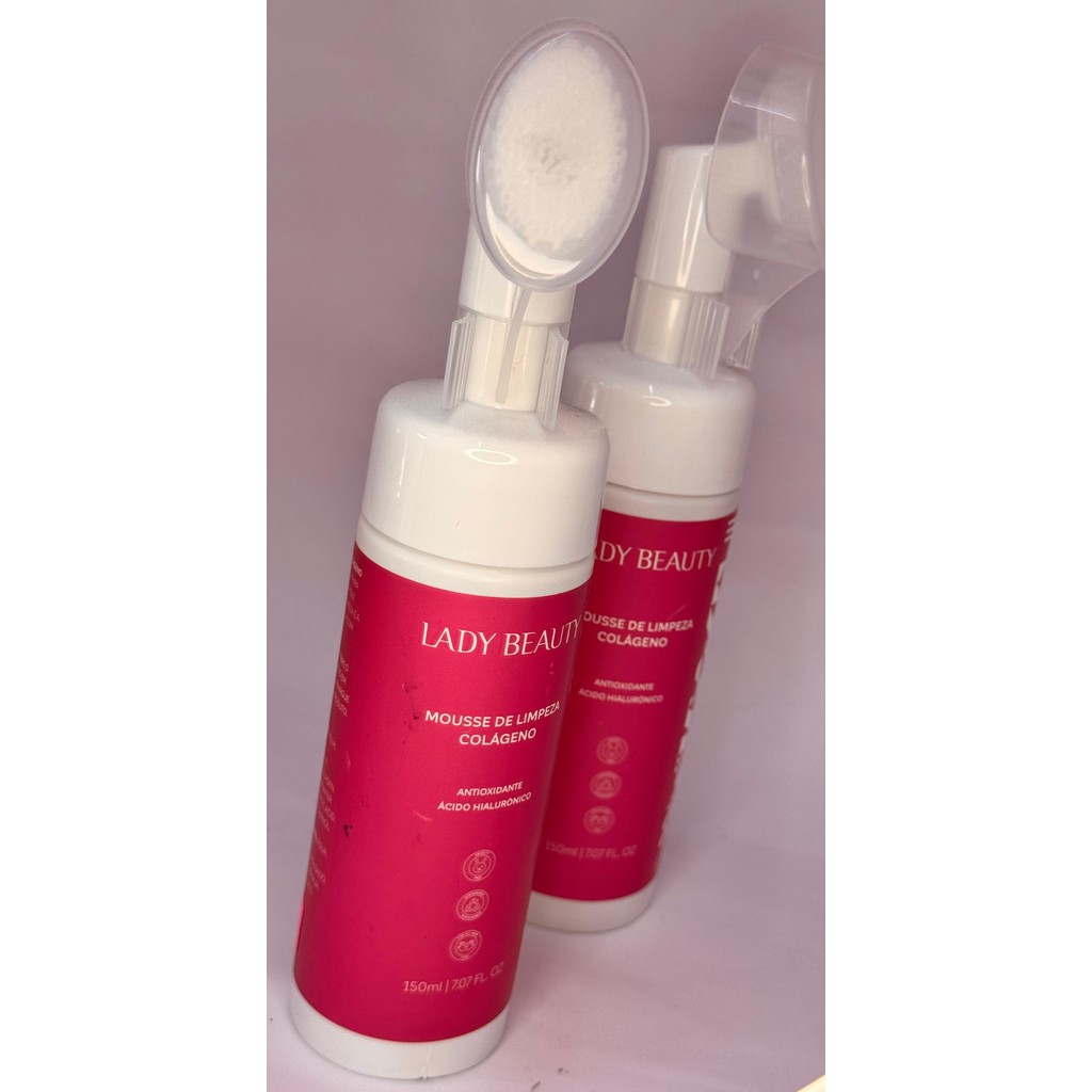Mousse de Limpeza Colágeno Lady Beauty 150ml | Shopee Brasil