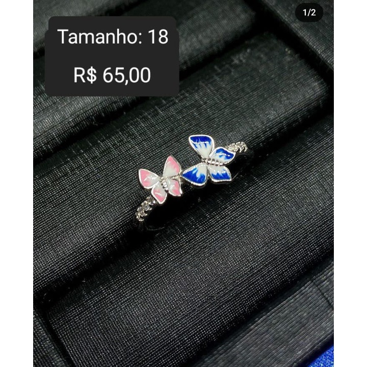 ANEL BORBOLETAS COLORIDA | Shopee Brasil