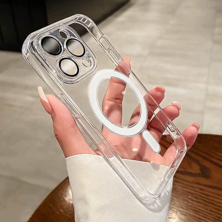 Carga Sem Fio De Luxo Magsafe À Prova De Choque Para iPhone 14 13 12 11 Pro Max Plus Capa Do ...