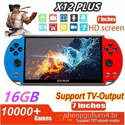 X12 Plus Handheld Game Players Console De Jogos 5.1 / 4.3 Polegadas 16g ...