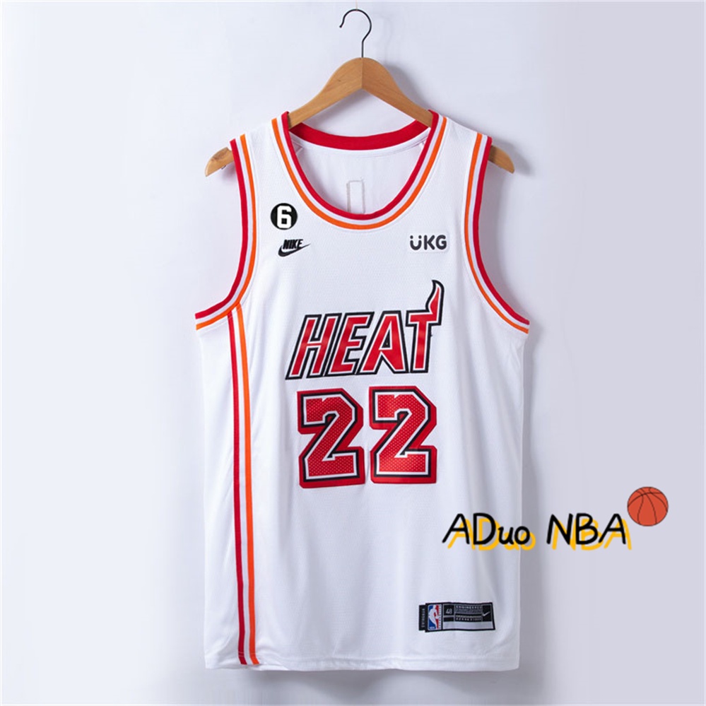 Camisa masculina Miami Heat Jimmy Butler 2022 Branco regata De ...