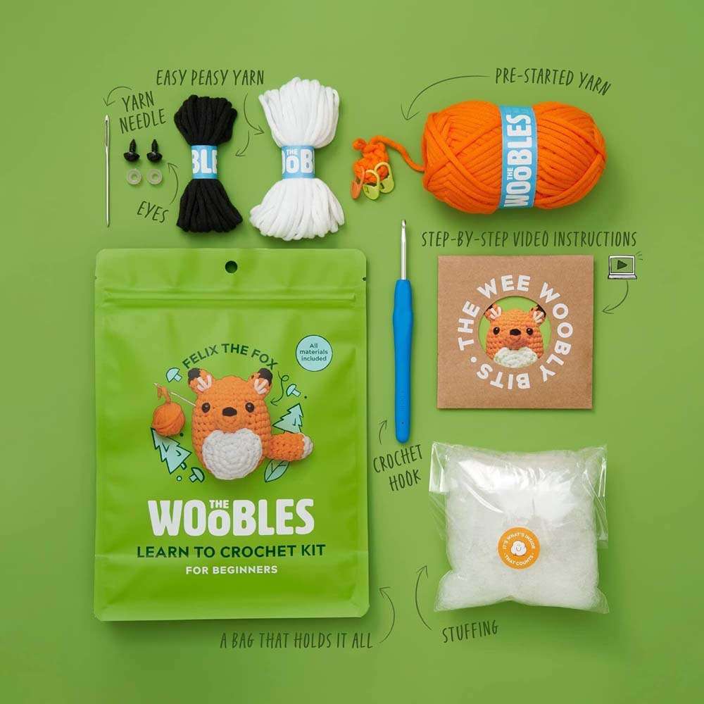 DIY Beginners Crochet Yarn Set Crochet Tools Material | Shopee Brasil