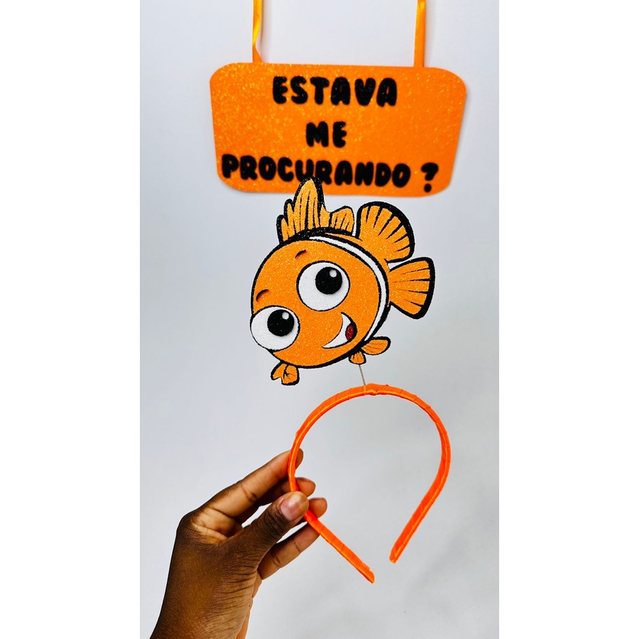 Kit Tiara Arco e Placa Nemo - Fantasia Carnaval Festa | Shopee Brasil