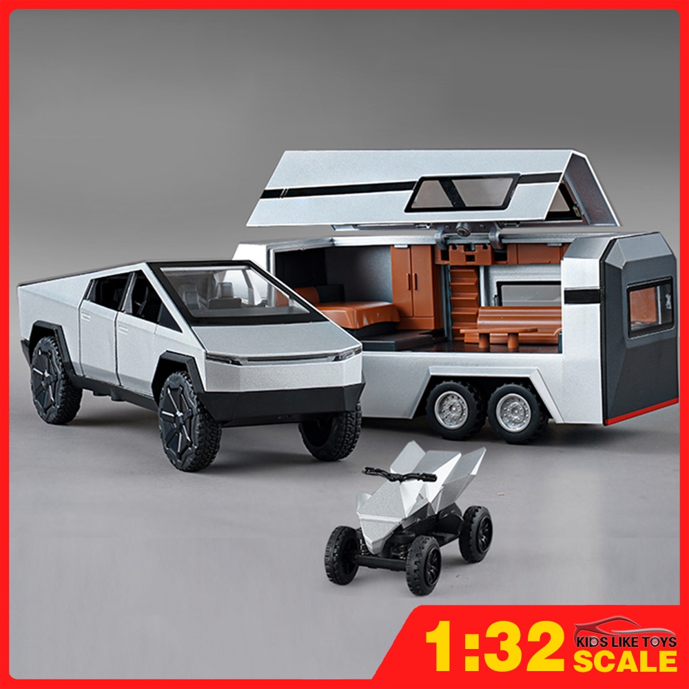 KLT 1 : 32 Tesla Cybertruck Pickup RV Metal Alloy Toys Carro Modelo ...