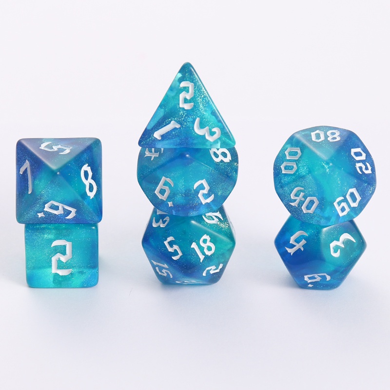Dados Fantasia Cristal Céu estrelado Grupo de corrida COC Dados DND KSulu TRPG Sex Wanzhi Array ...