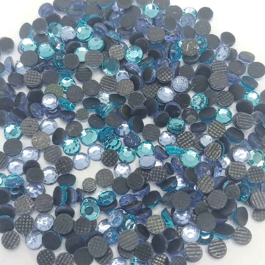 Strass termocolante Mix Cristal (3g=+- 278,4 pedras) Azul 2mm 15627 ou ...