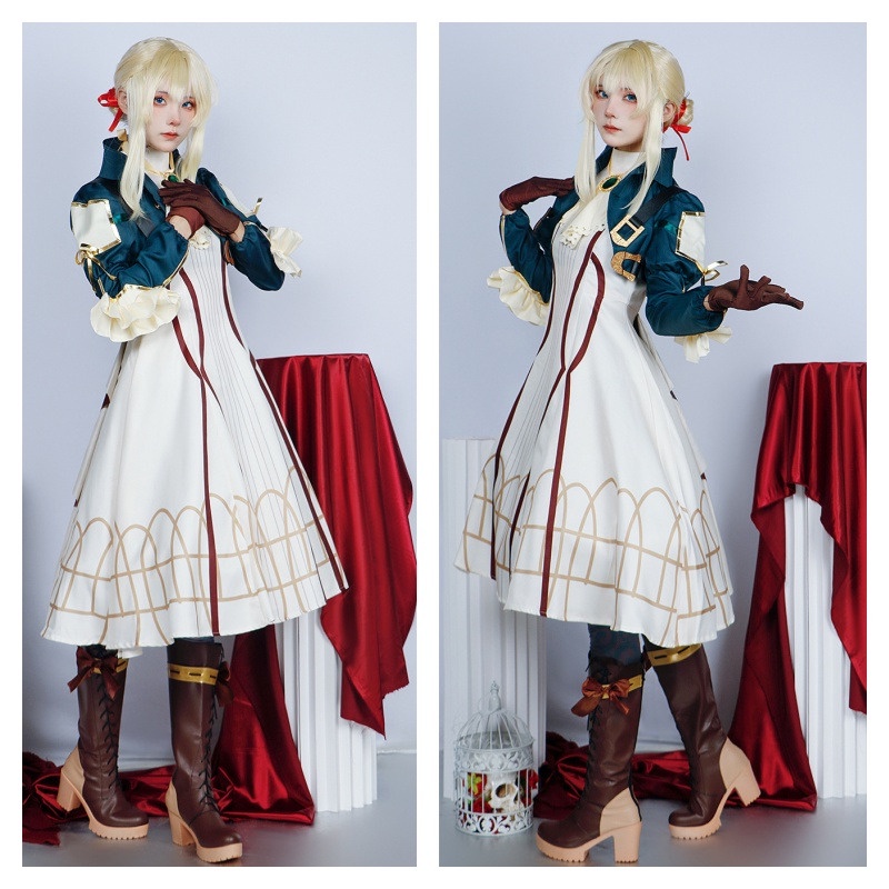 Violeta Evergarden Cosplay Traje Anime Peruca Princesa Vestidos De ...