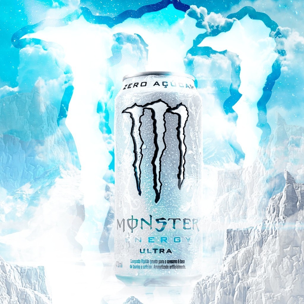 Energético Monster Energy Ultra Branco Zero Açúcar Zero Calorias White ...
