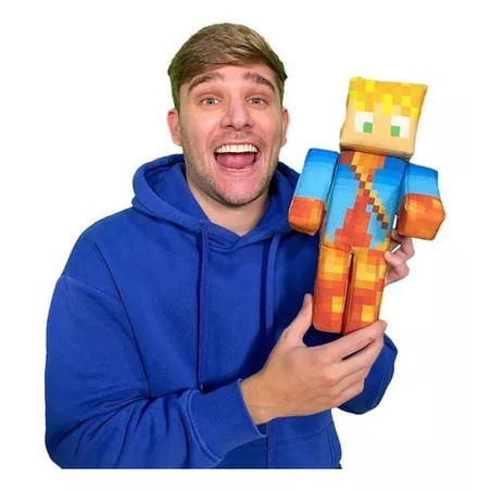 Boneco Youtuber Lopers Minecraft 35 cm | Shopee Brasil